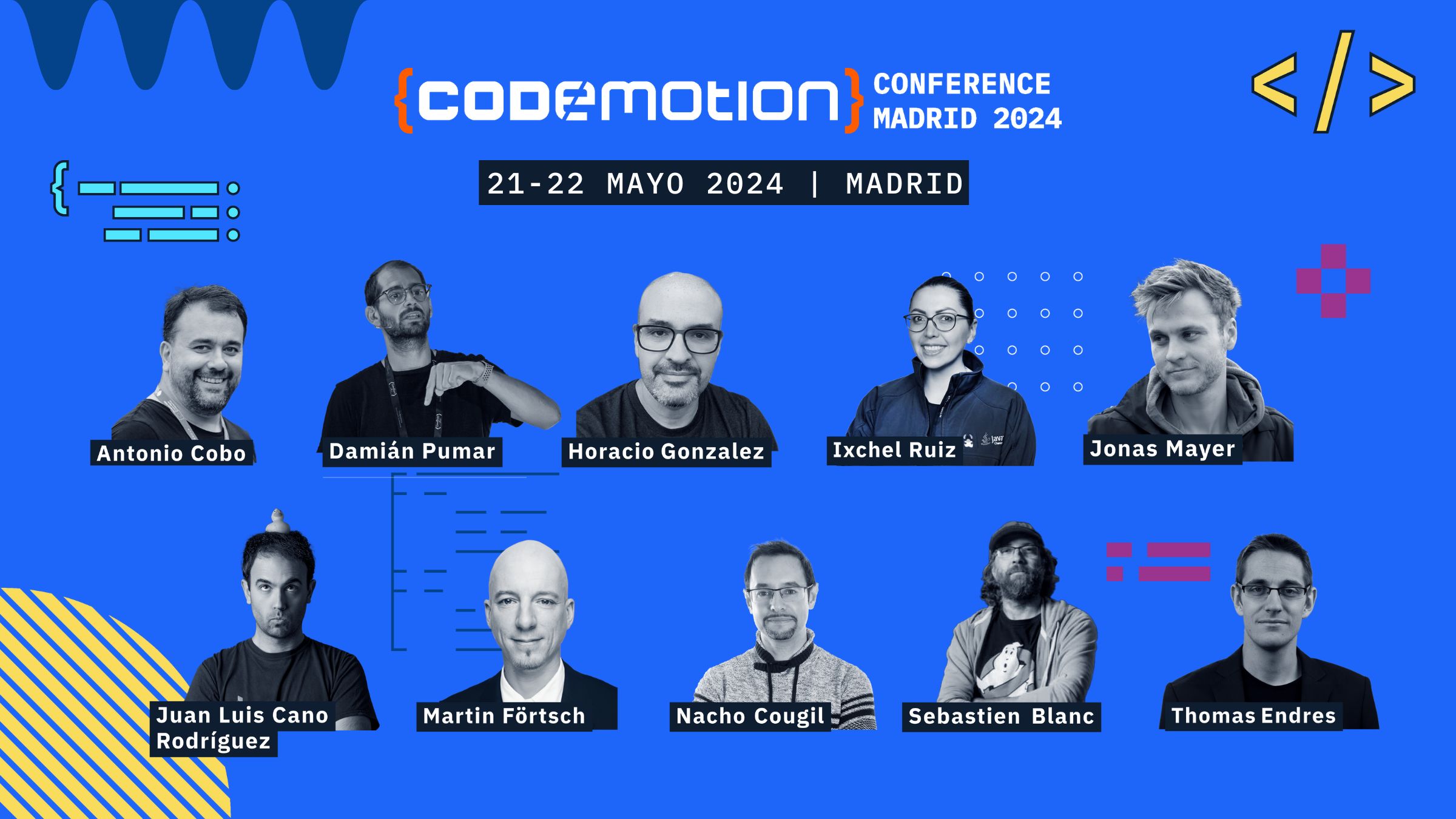 ¡Tercera ronda de Speakers de Codemotion Madrid 2024!